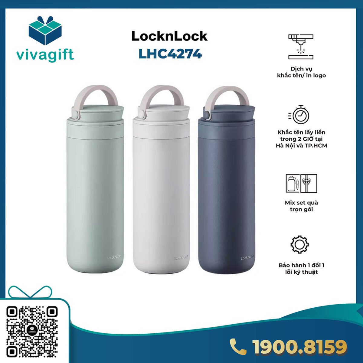 #1 Bình Giữ Nhiệt LocknLock 475ml LHC4274 Metro Two Way