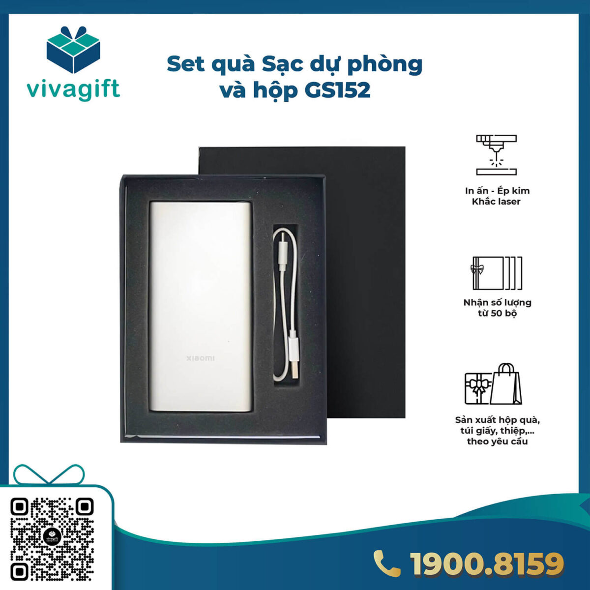 Bộ Quà Tặng Sạc Dự Phòng + Hộp GS152